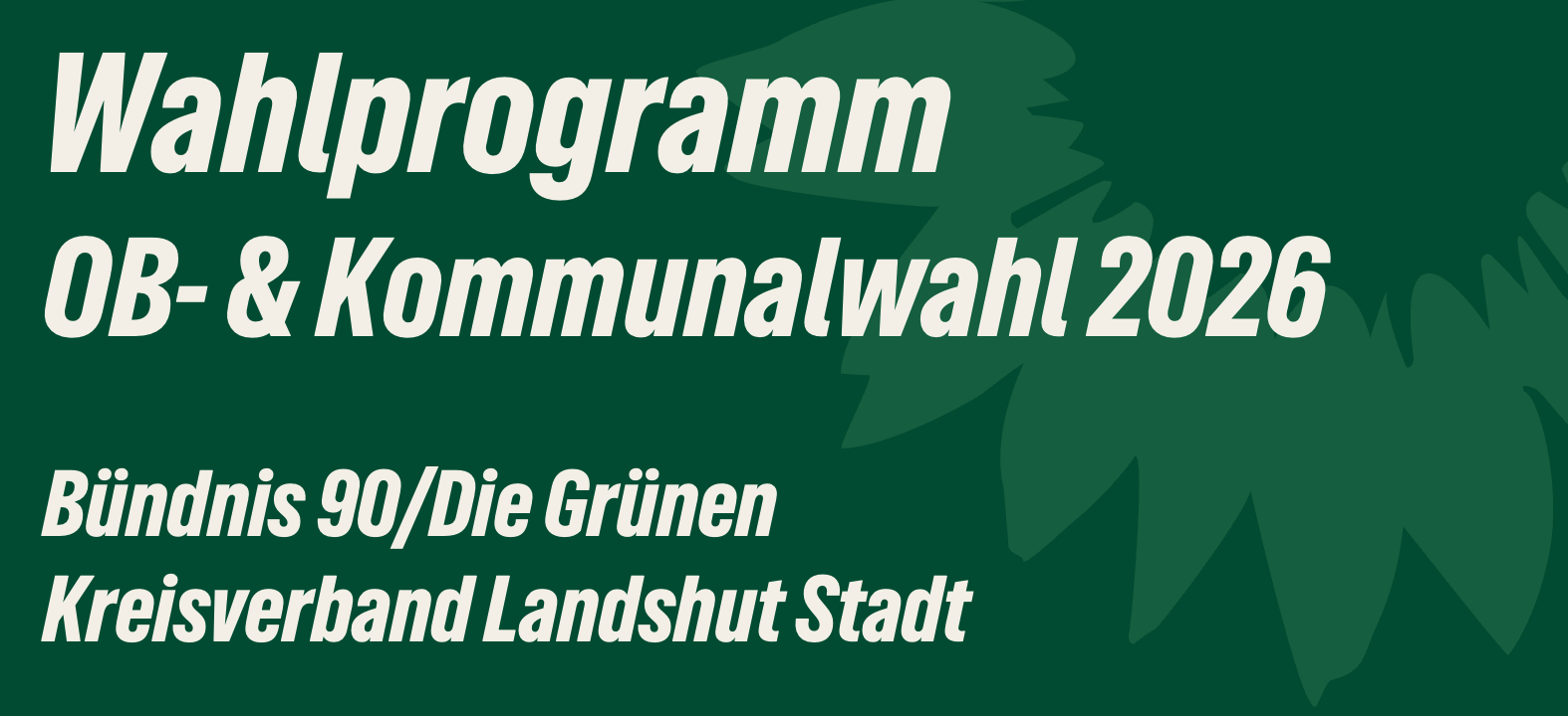 Wahlprogramm 2026: für OB- & Kommunalwahl am 8.3.
