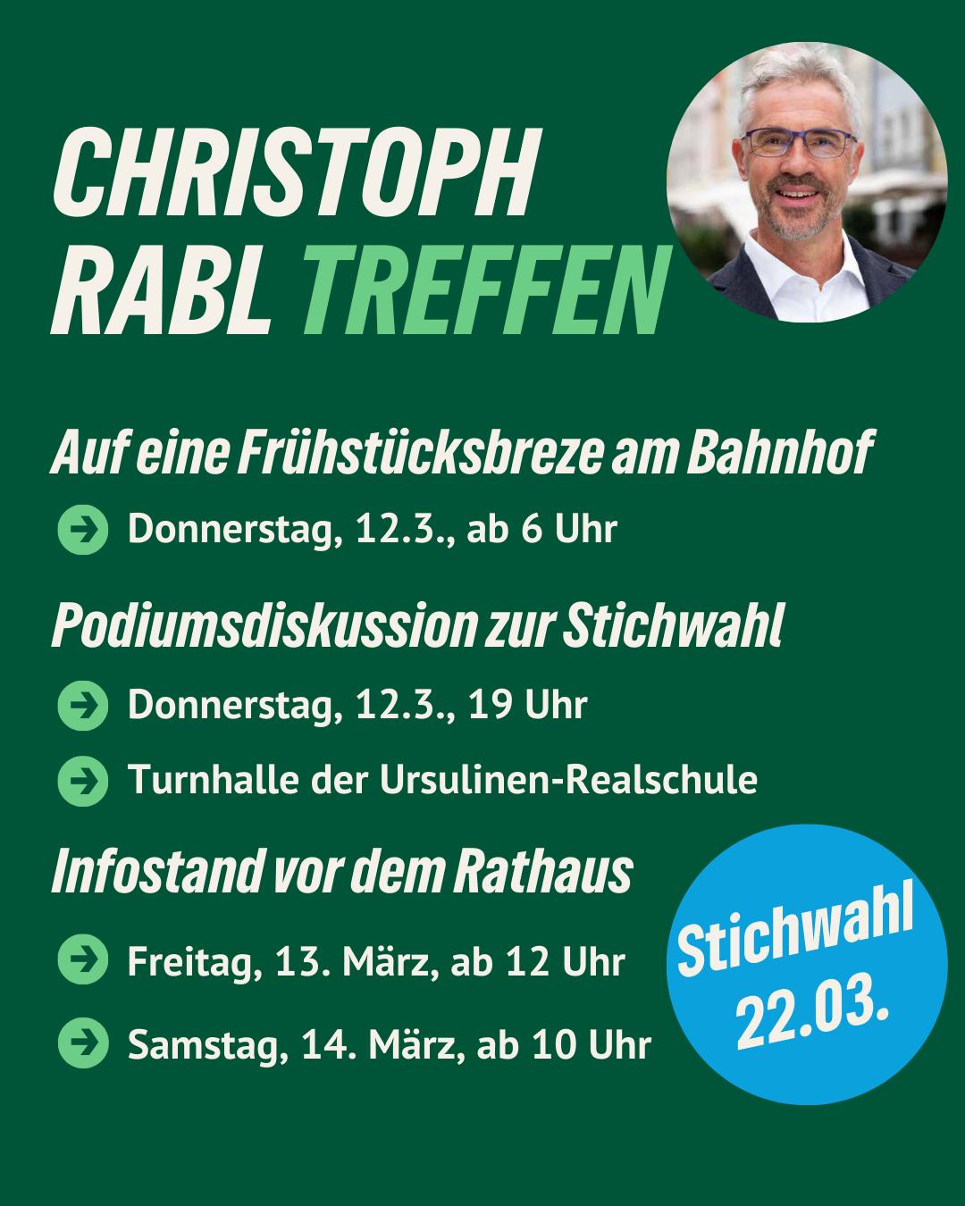 Triff Christoph Rabl: rechtzeitig vor der Stichwahl